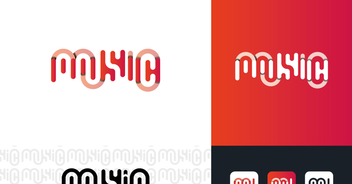 Music wordmark branding logo design #287405 - TemplateMonster
