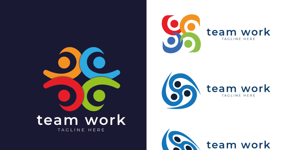 Team work logo collection templates #287456 - TemplateMonster