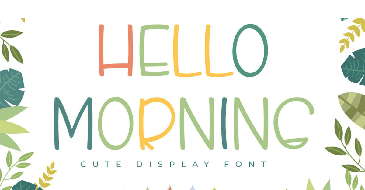 Fuente de pantalla manuscrita Hello Morning - TemplateMonster