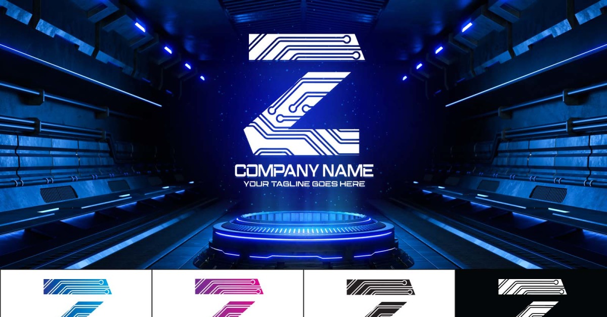 New Technology Z Letter Logo Design-Brand Identity