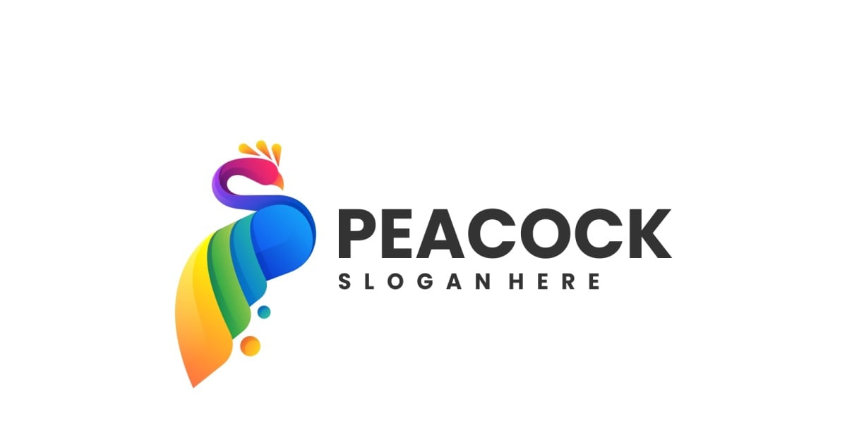 Logo coloré dégradé de paon 5 #287800 - TemplateMonster
