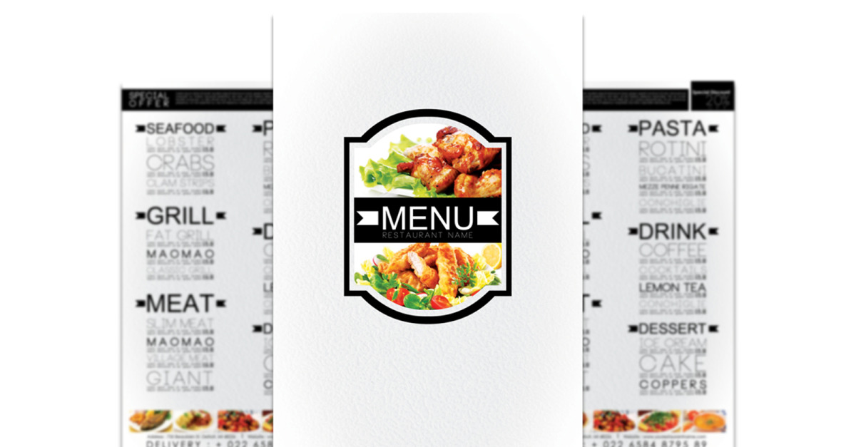Minimalist Restaurant Menu Flyer #287805 - TemplateMonster