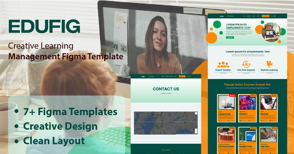 EduFig - Creative Learning Management Figma Template