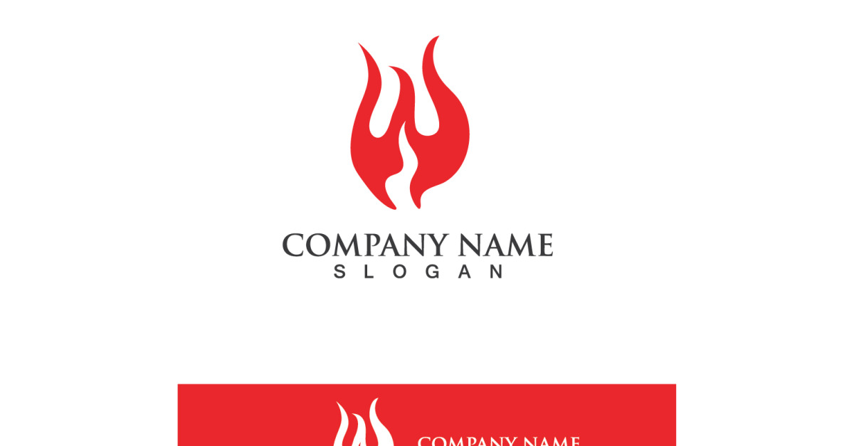 Modelo de logotipo de fogo ícone de chama Vector V23