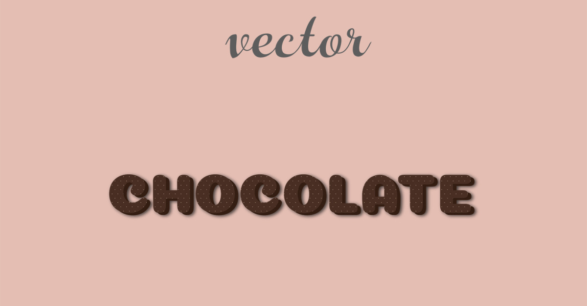 Chocolate | 3D Chocolate Text Style | Modern Chocolate Editable Vector ...