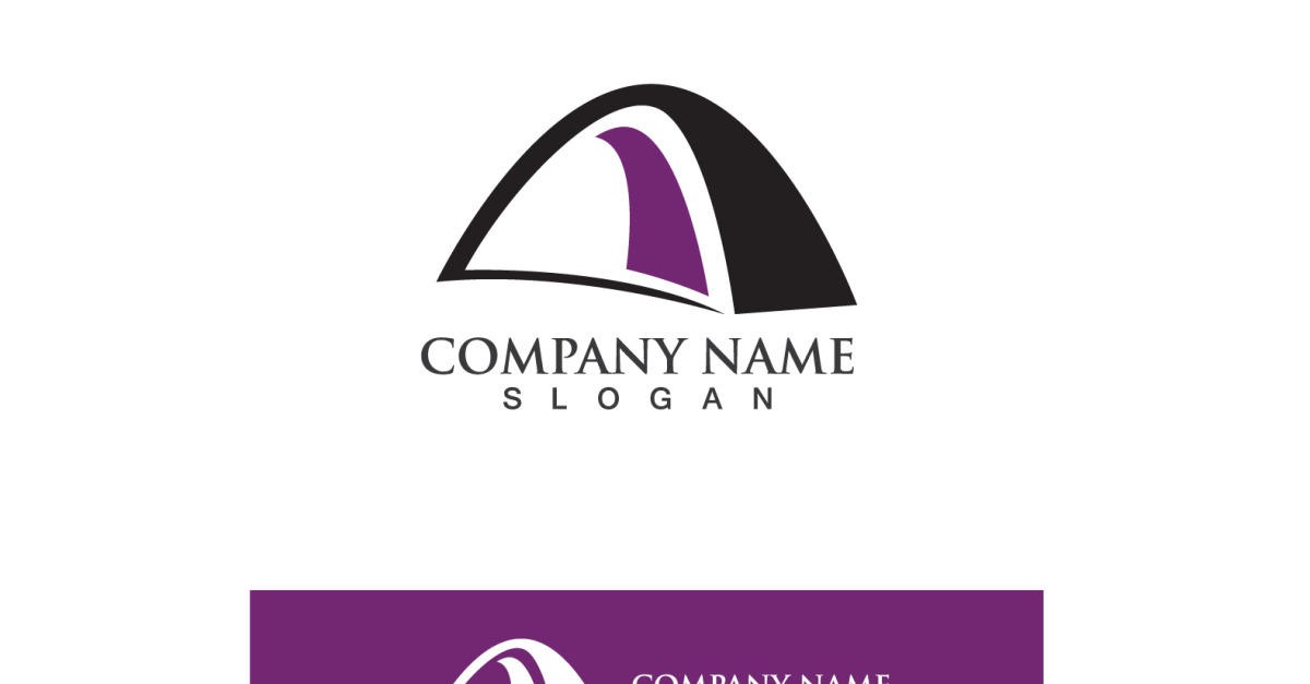 Kamp Ateşi Logo Rozeti Vektör Grafiği V10 - TemplateMonster