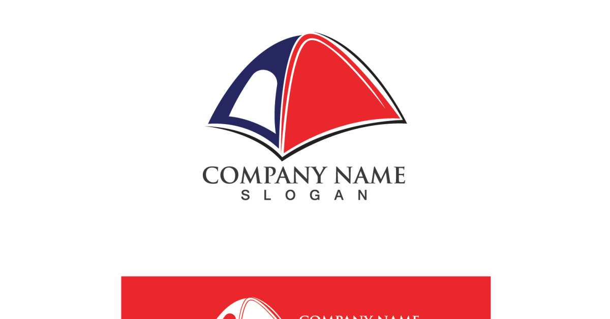 Kamp Ateşi Logo Rozeti Vektör Grafiği V1 - TemplateMonster
