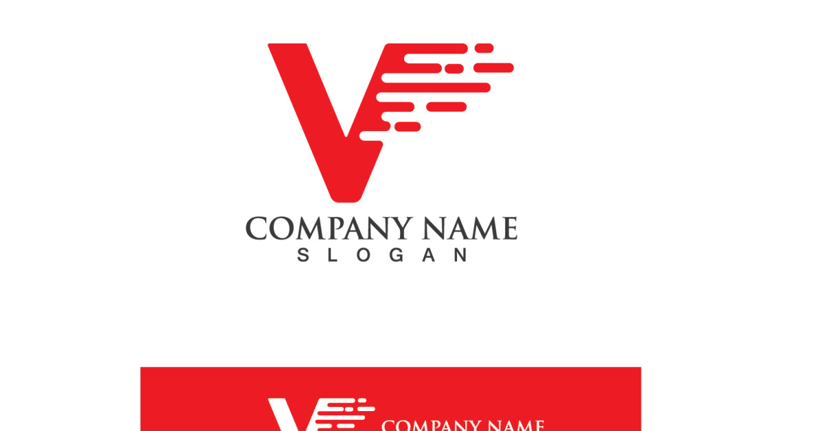 Modèle de logo V Icône vectorielle Illustration V10