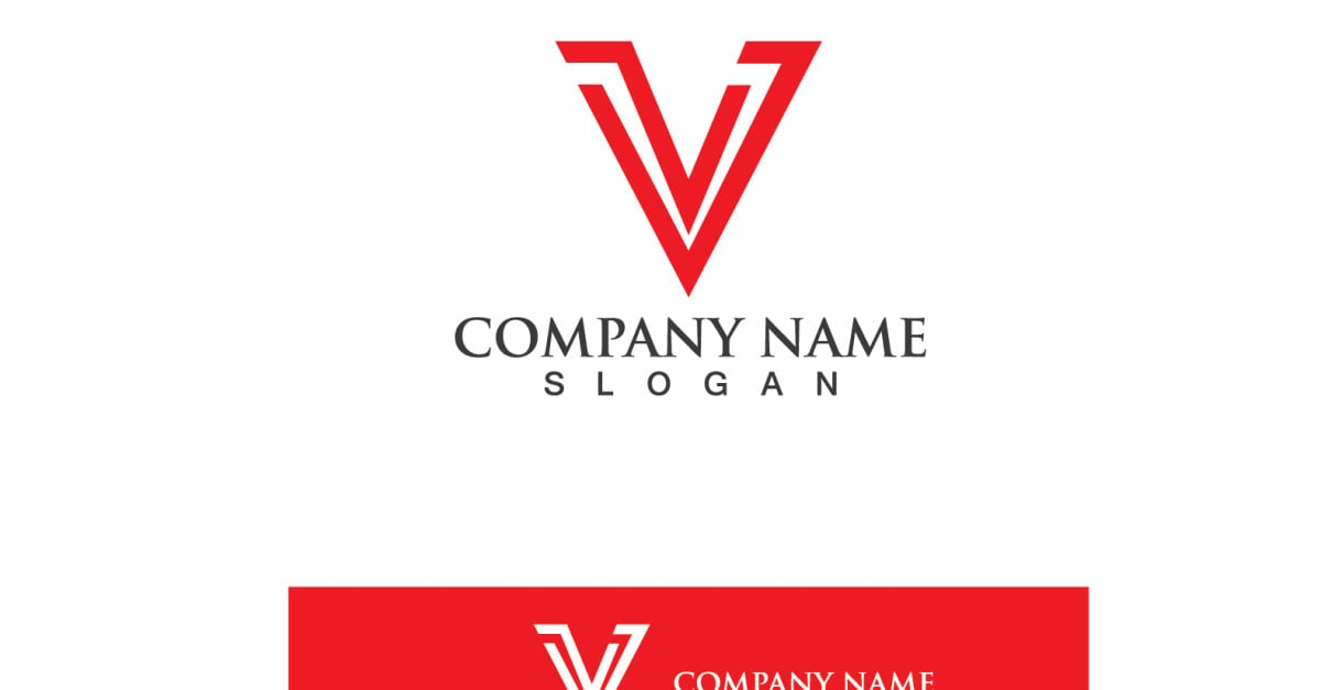 V Logo Template Vector Icon Illustration V13