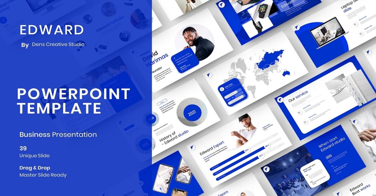 Edward – Modèle PowerPoint d'entreprise - TemplateMonster