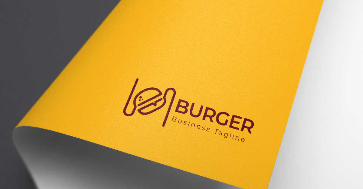 N Letter Burger Logo Design Template - TemplateMonster