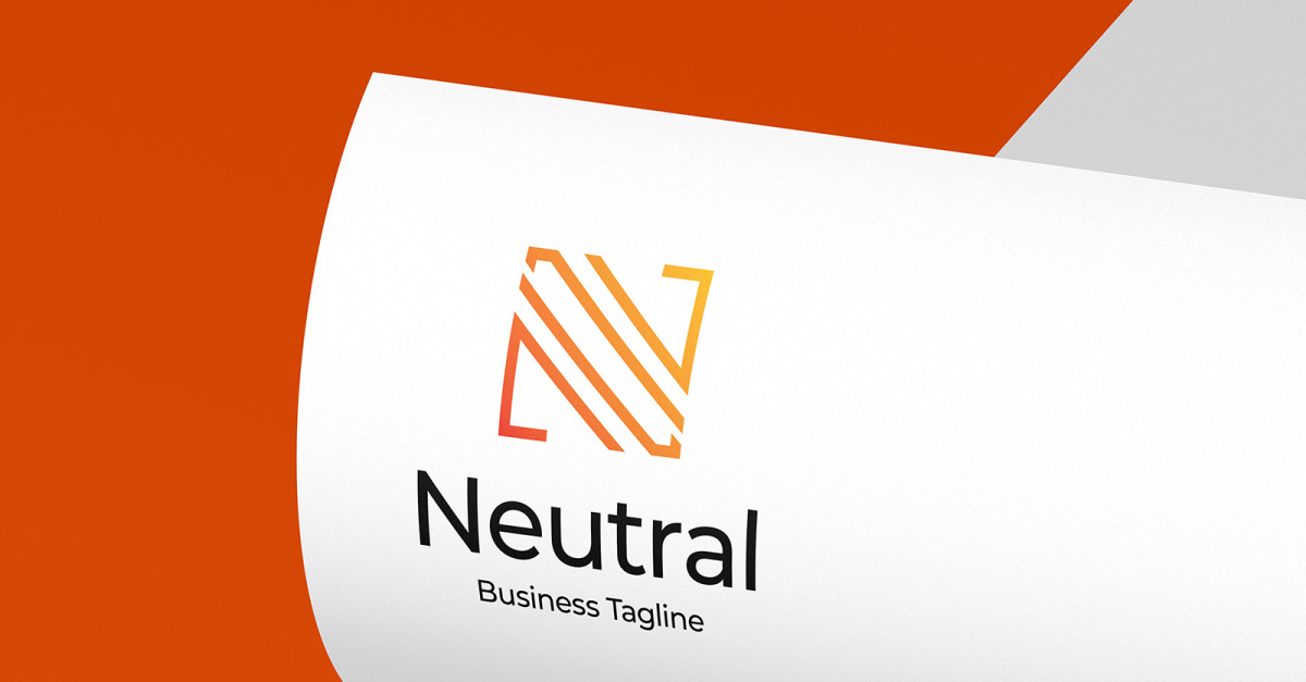 N Letter Neutral Logo Design Template - TemplateMonster