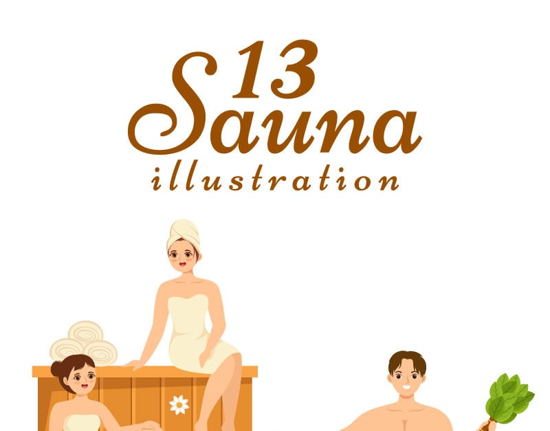 13 Sauna and Steam Room Illustration - TemplateMonster