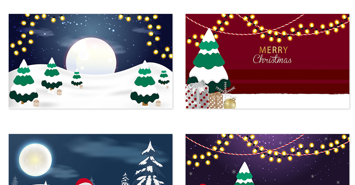 Christmas and Winter Background Bundle - TemplateMonster