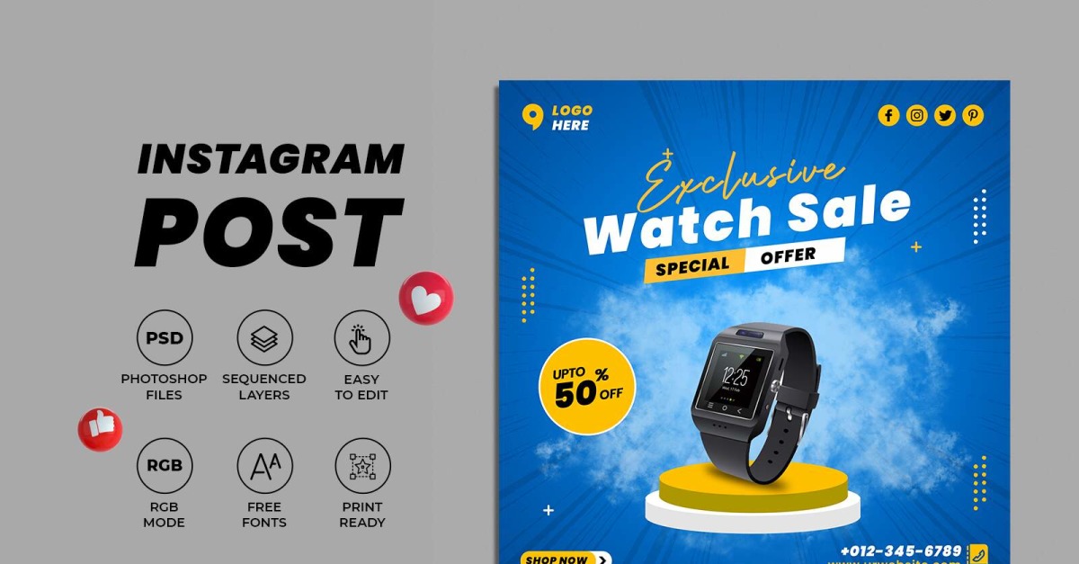 Product Sale Social Media Post #288558 - TemplateMonster