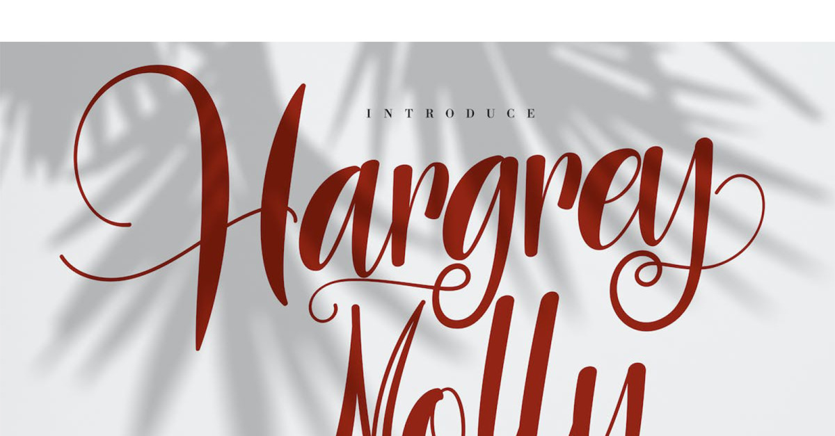 Hargery Molly Luxury Script Font #288724 - TemplateMonster