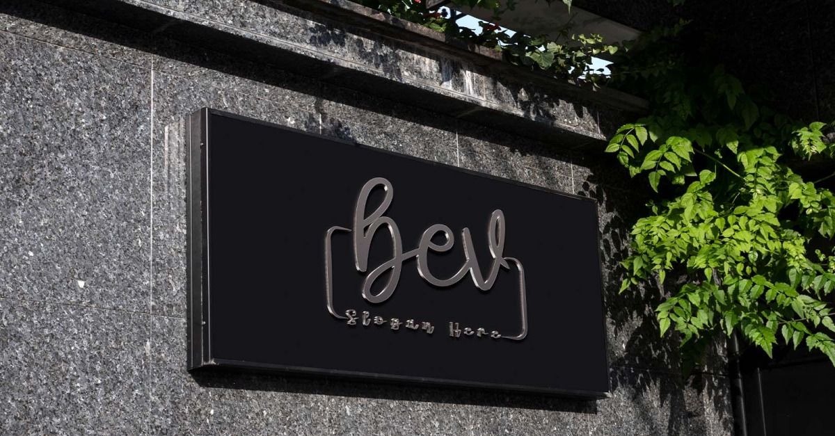 LetterMark BEV 3 Letter logo Design-Identidade da marca