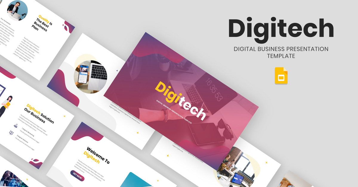 Digitech - Digital Business Google Slide Template