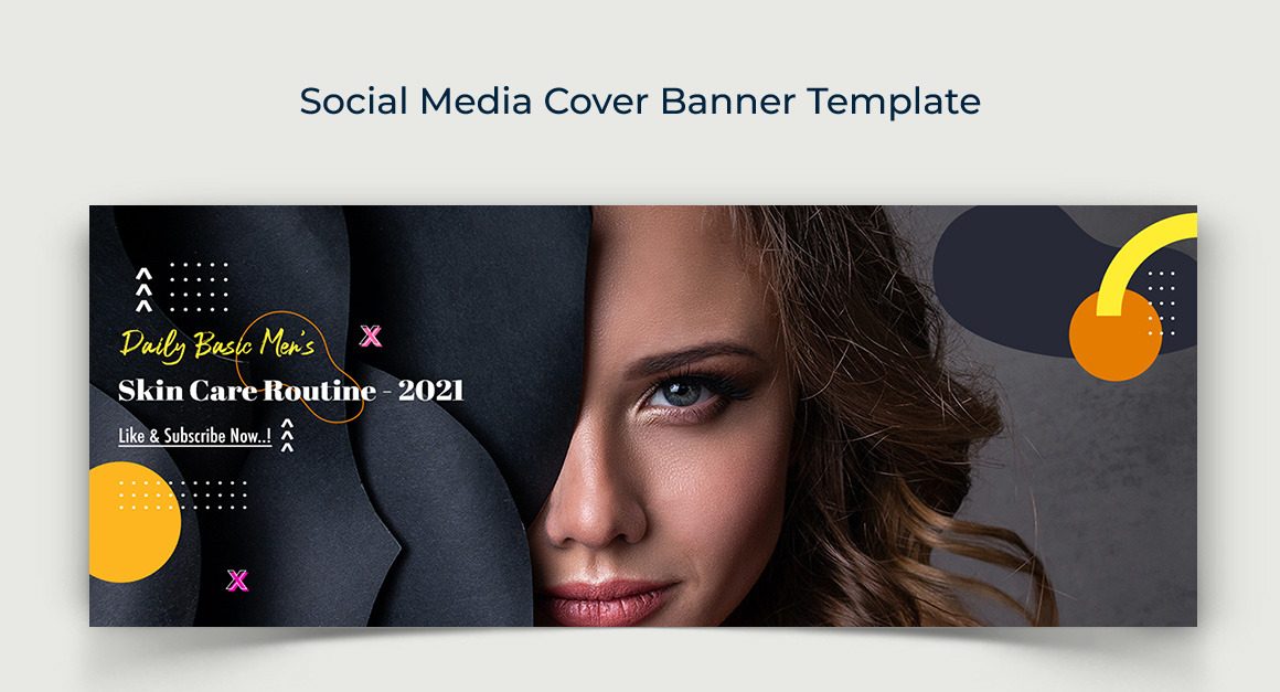 Beauty Tips Facebook Cover Banner Design Template-19