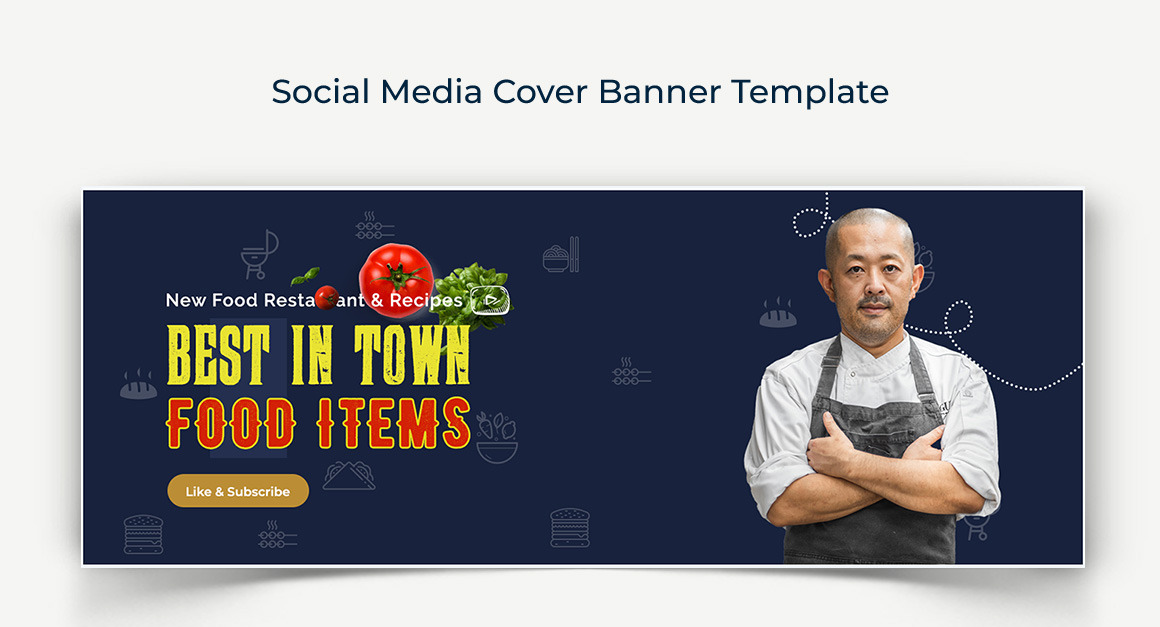 Chef Facebook Cover Banner Design Template-05