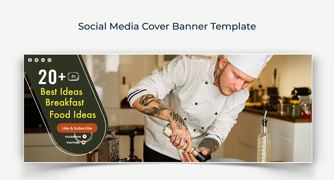 Chef Facebook Cover Banner Design Template-07