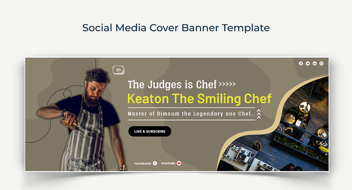 Chef Facebook Cover Banner Design Template-10
