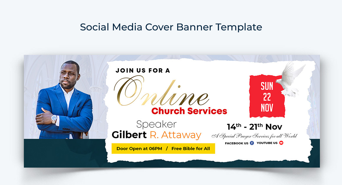 Church Facebook Cover Banner Design Template-01