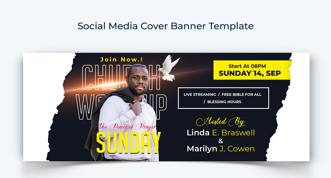 Church Facebook Cover Banner Design Template-02