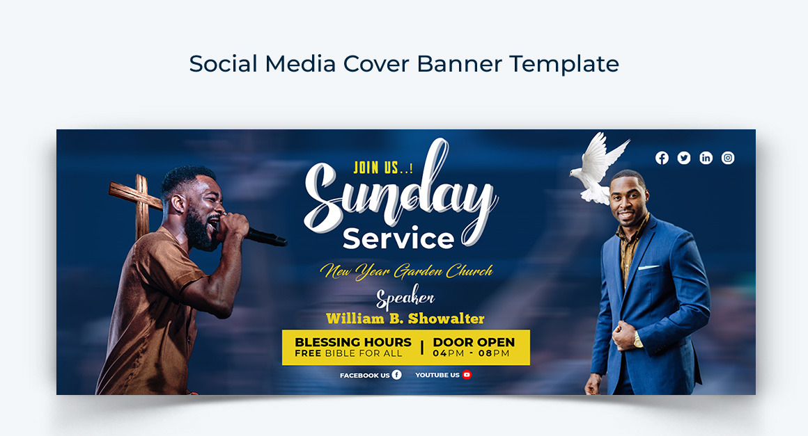 Church Facebook Cover Banner Design Template-07
