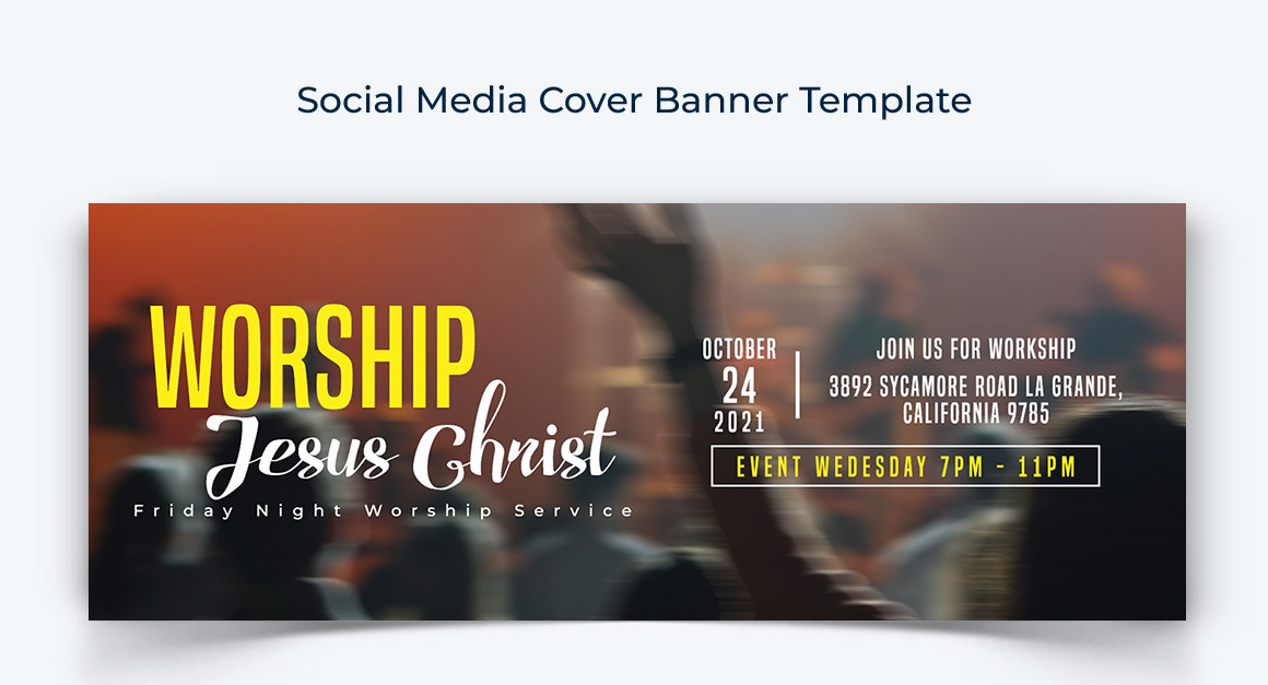 Church Facebook Cover Banner Design Template-15
