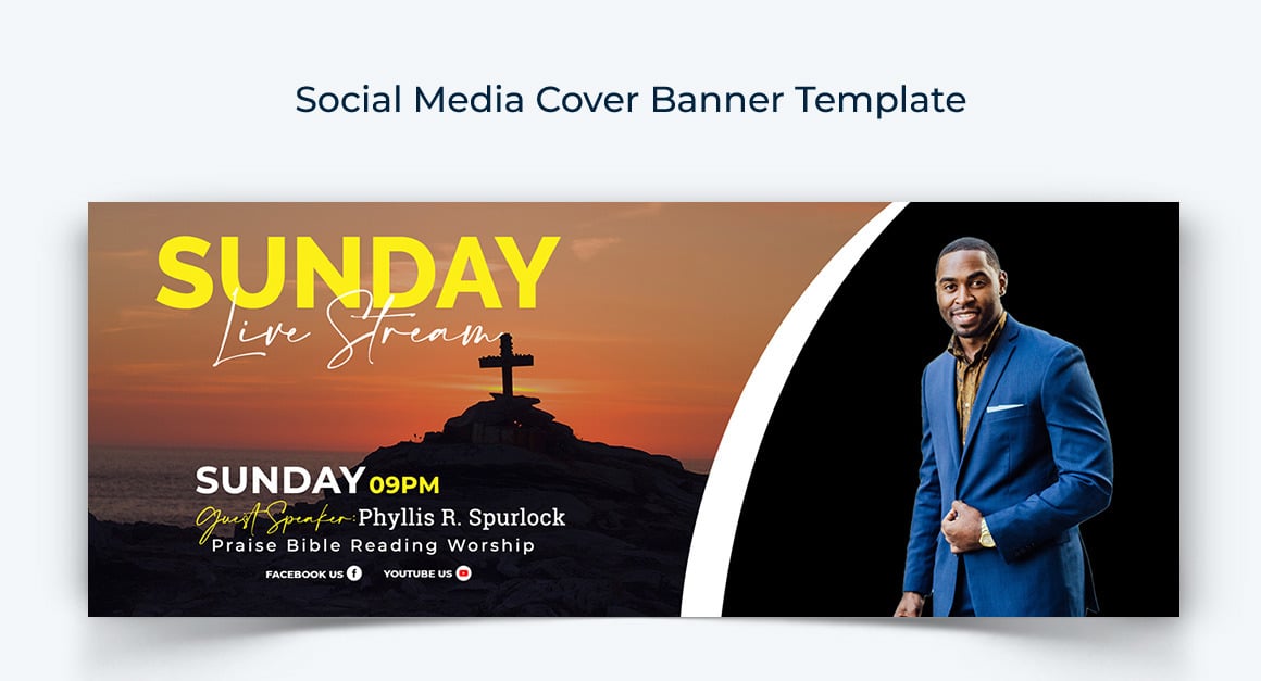 Church Facebook Cover Banner Design Template-21