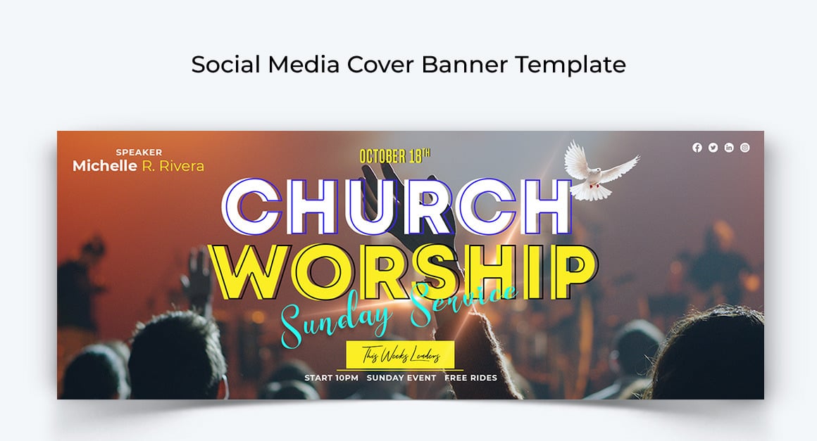Church Facebook Cover Banner Design Template-33