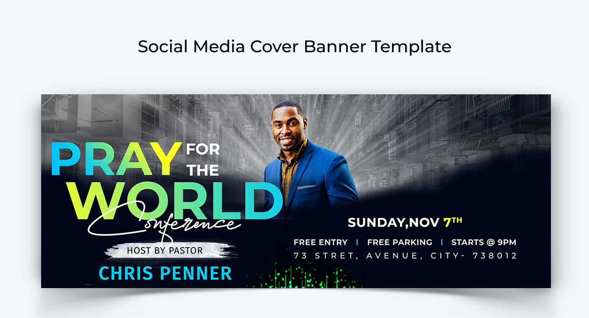Church Facebook Cover Banner Design Template-37