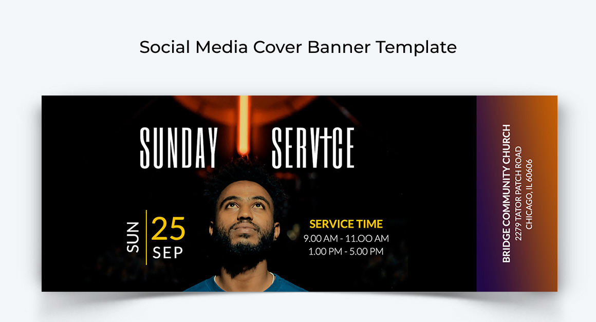 Church Facebook Cover Banner Design Template-45