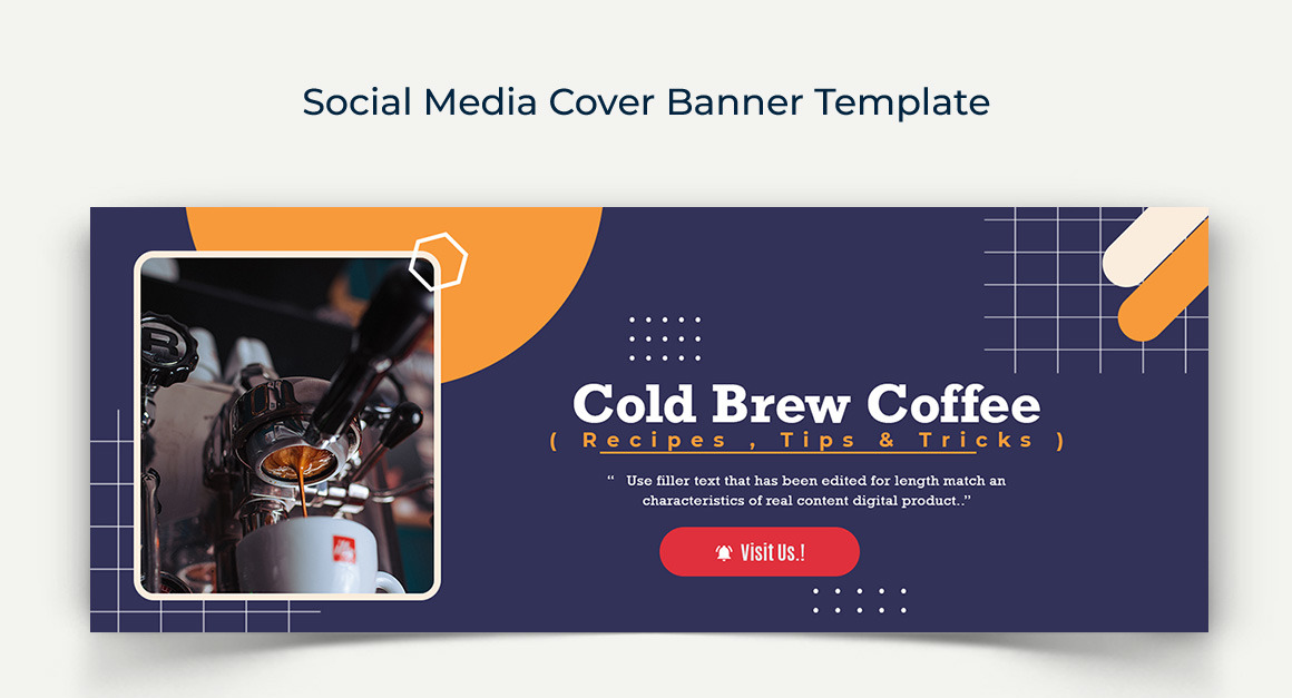 Coffee Making Facebook Cover Banner Design Template-03
