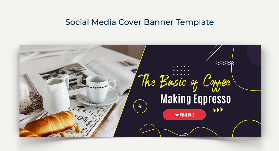Coffee Making Facebook Cover Banner Design Template-06