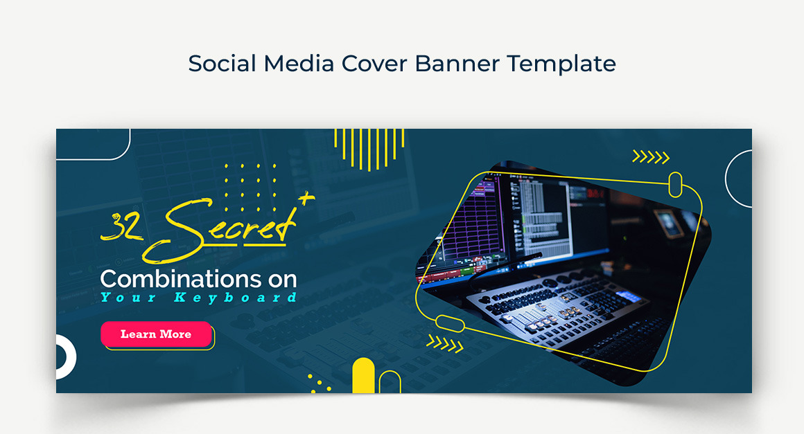 Computer Tricks and Hacking Facebook Cover Banner Design Template-03