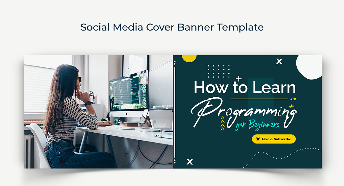 Computer Tricks and Hacking Facebook Cover Banner Design Template-16