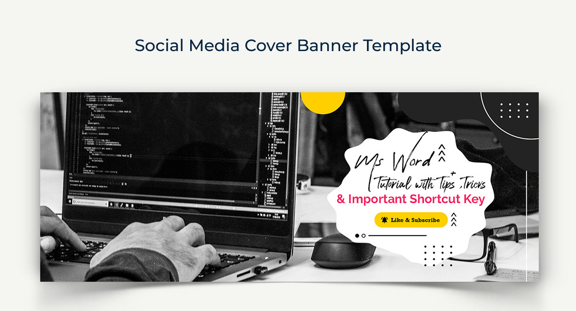 Computer Tricks and Hacking Facebook Cover Banner Design Template-20