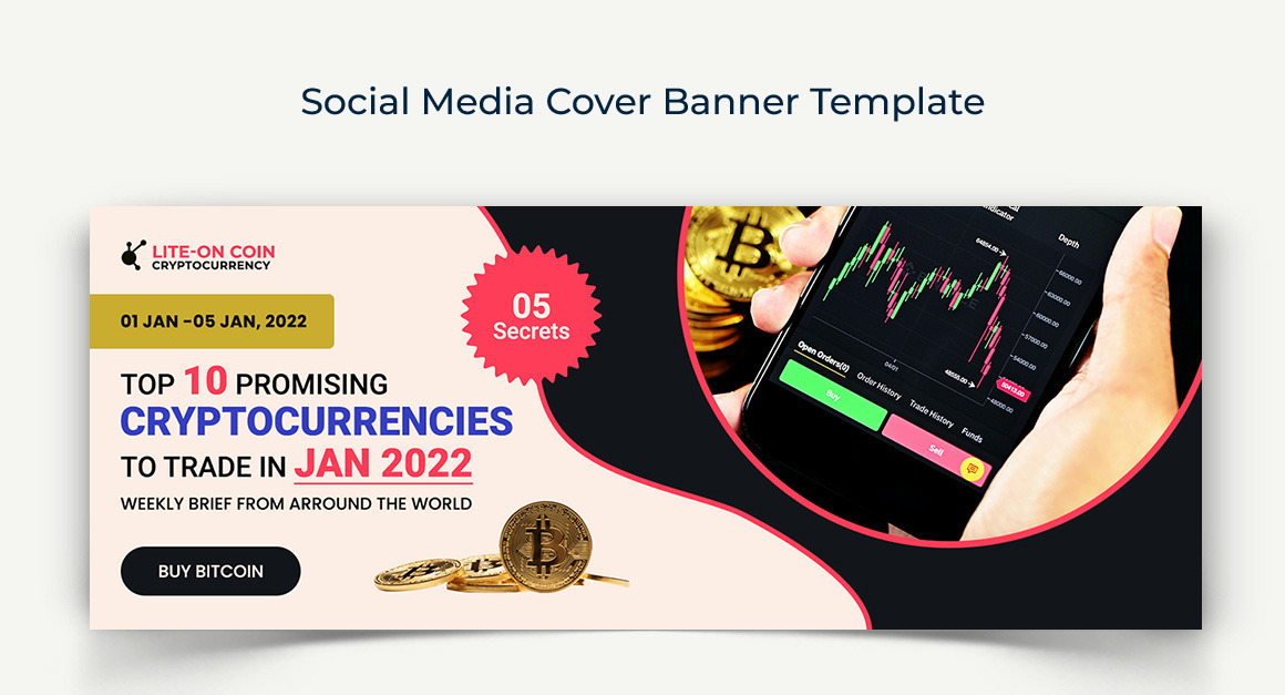 Crypto Currency Facebook Cover Banner Template-01