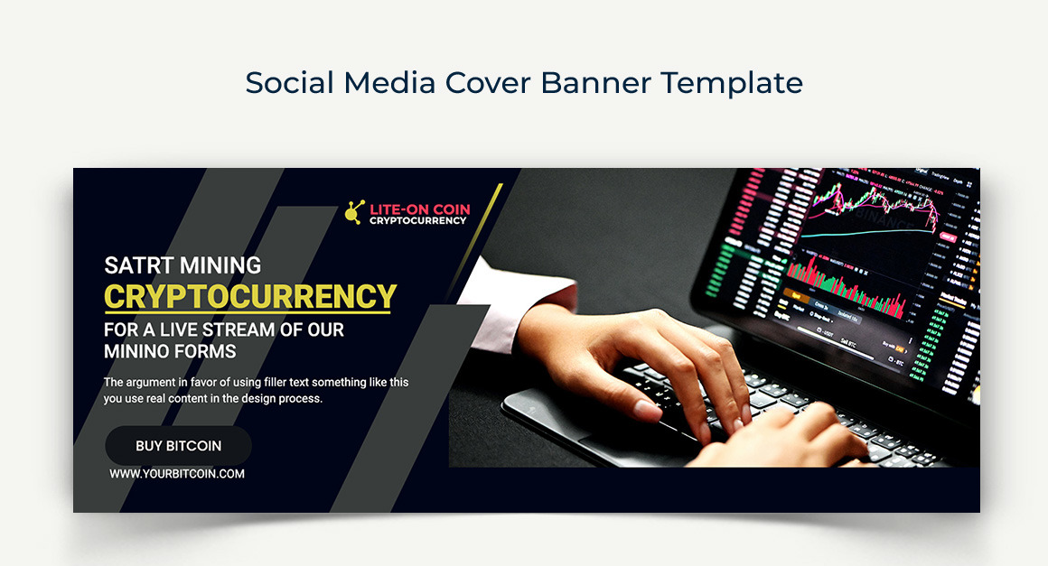 Crypto Currency Facebook Cover Banner Template-04