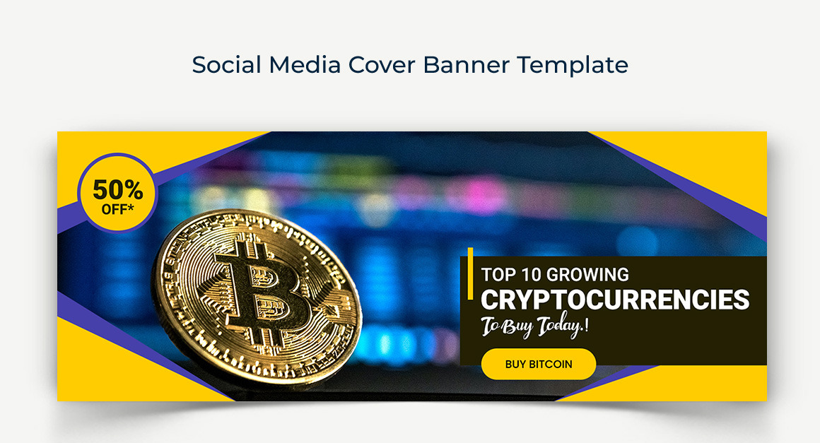 Crypto Currency Facebook Cover Banner Template-08