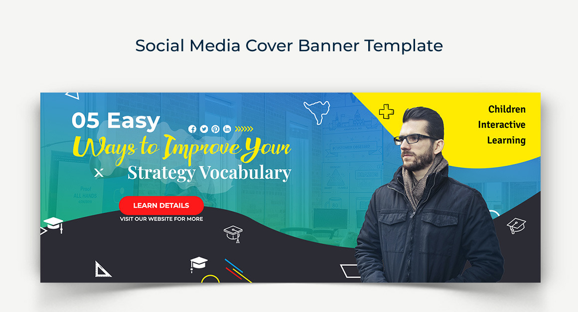 Education Facebook Cover Banner Design Template-10