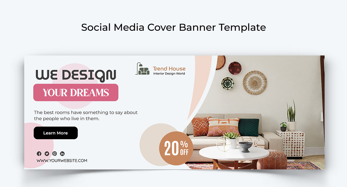 Interior Minimal Facebook Cover Banner Design Template-22