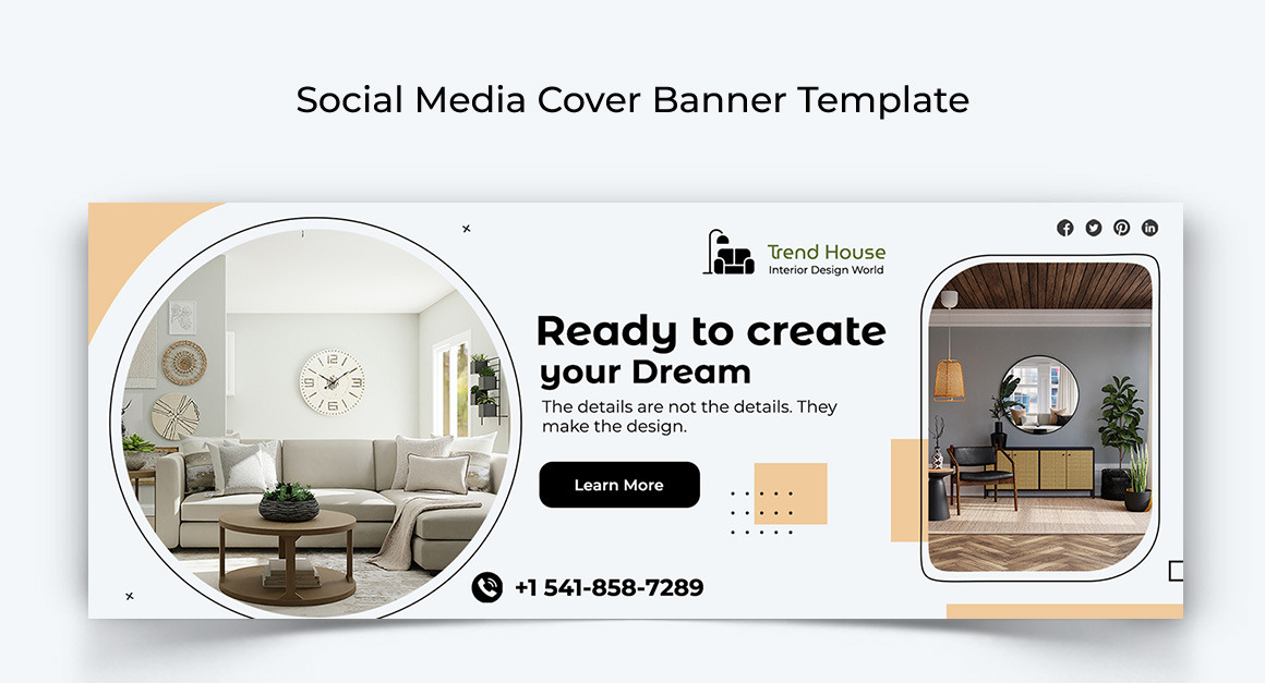 Interior Minimal Facebook Cover Banner Design Template-26