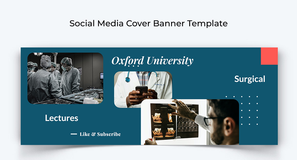 Medical and Hospital Facebook Cover Banner Design Template-10