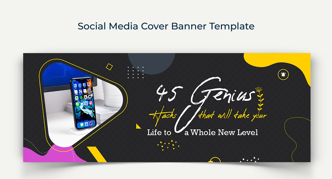 Mobile Tips Facebook Cover Banner Design Template-02