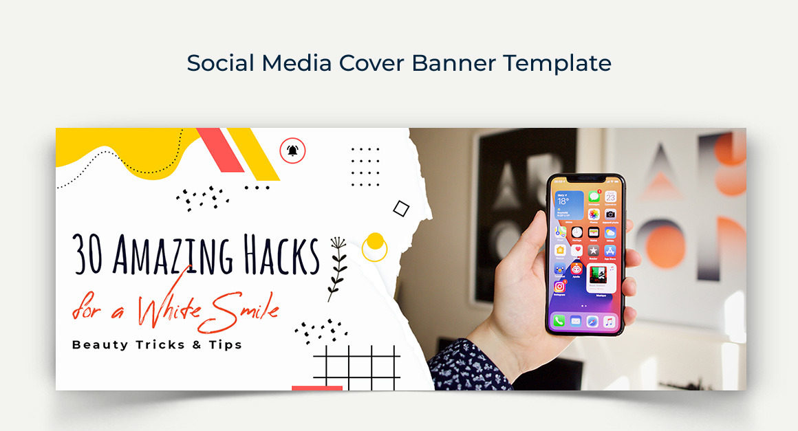 Mobile Tips Facebook Cover Banner Design Template-05