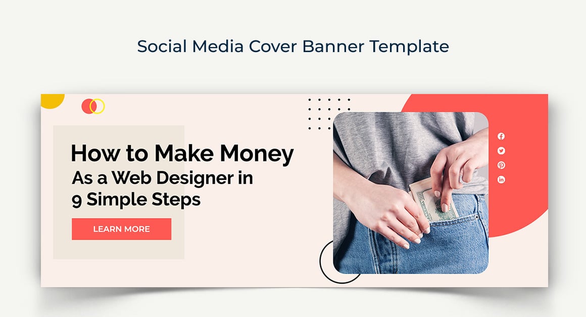 Online Money Earnings Facebook Cover Banner Design Template-05