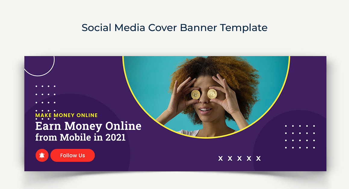Online Money Earnings Facebook Cover Banner Design Template-15